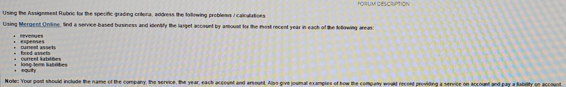 Solved Using the Assignment Rubric for the specific grading | Chegg.com
