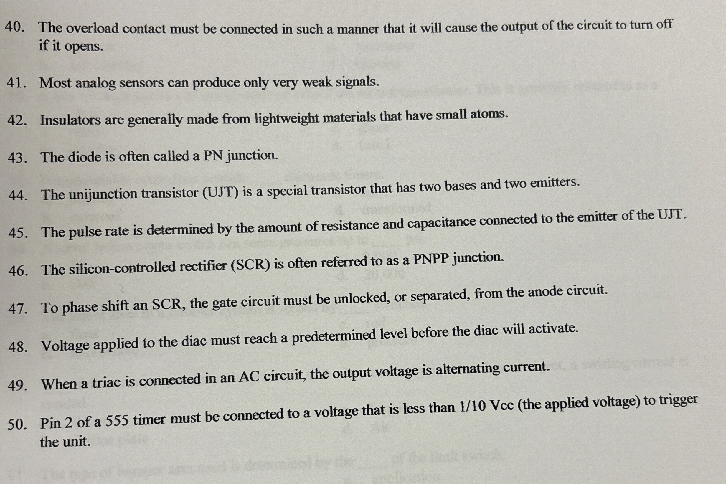 Solved The overload contact must be connected in such a | Chegg.com