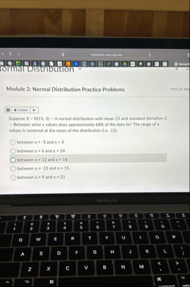 Solved Module 2: Normal Distribution Practice | Chegg.com