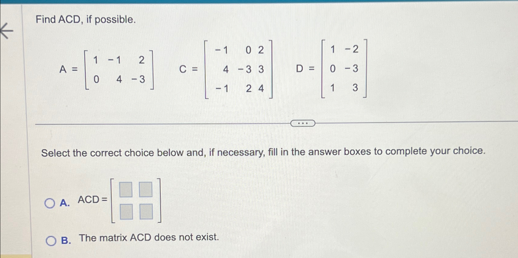 Solved Find ACD, if | Chegg.com
