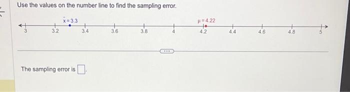 Solved Use the values on the number line to find the | Chegg.com