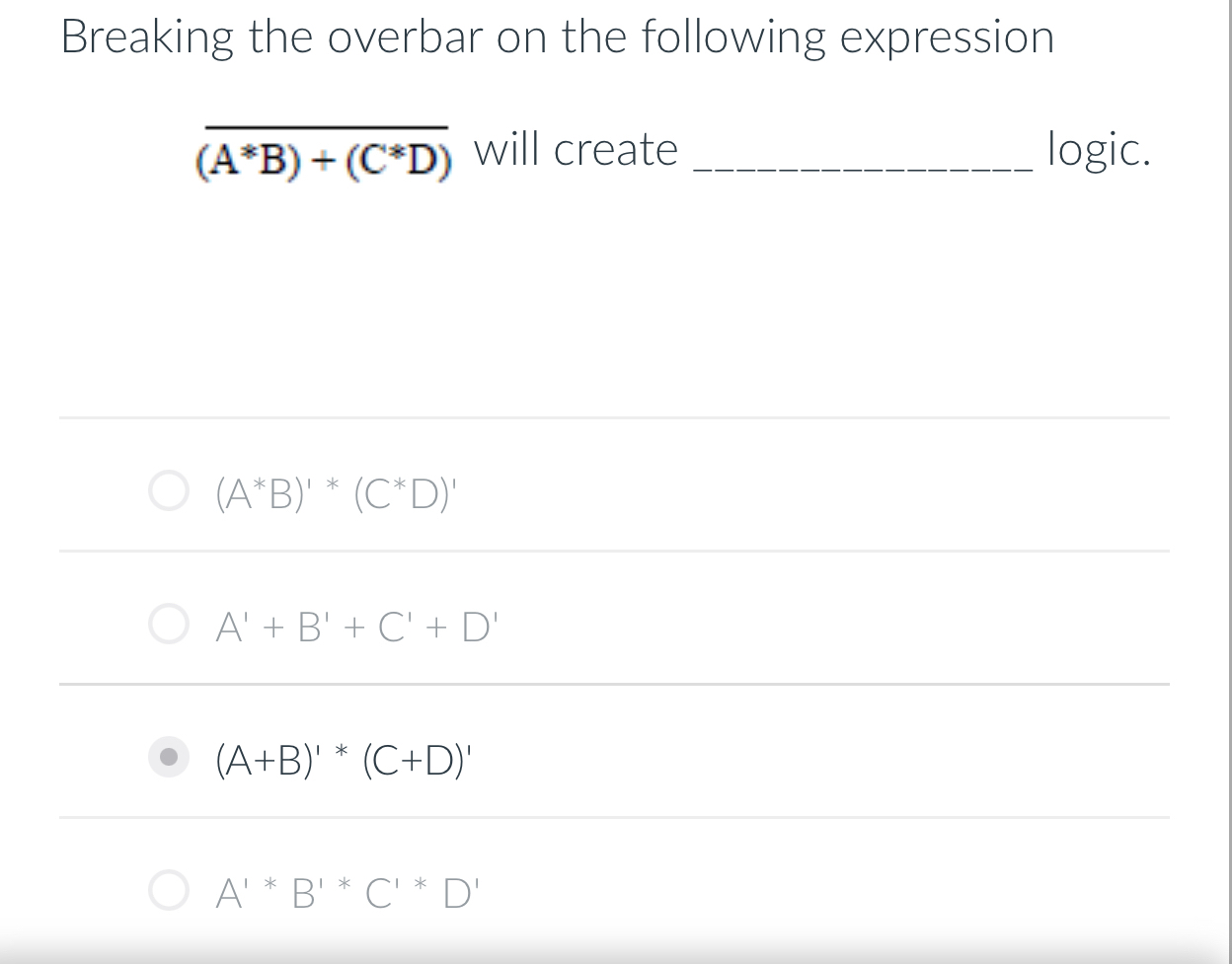 Solved Breaking the overbar on the following | Chegg.com