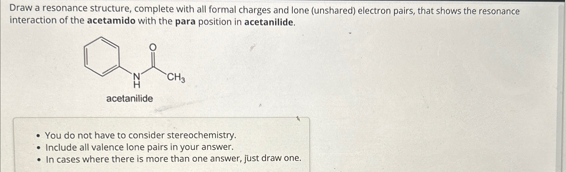 Solved Draw a resonance structure, complete with all formal | Chegg.com