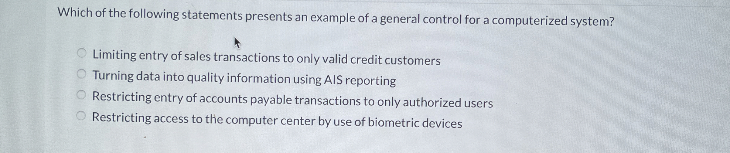 Solved Which of the following statements presents an example | Chegg.com