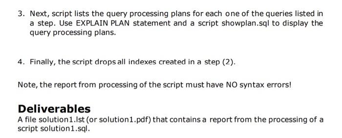Task 1 50 Marks Indexing Implement Sql Script