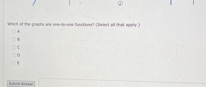 Solved Which of the graphs are one-to-one functions? | Chegg.com