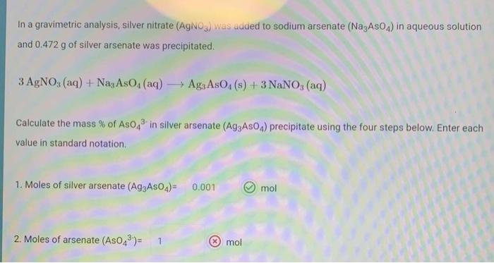 Solved In a gravimetric analysis, silver nitrate (AgNO3) was | Chegg.com