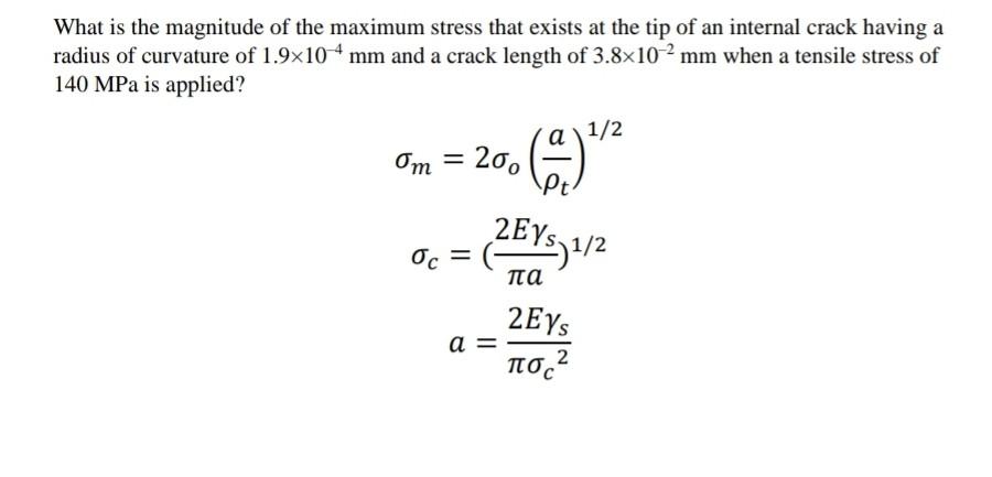 Solved What is the magnitude of the maximum stress that | Chegg.com