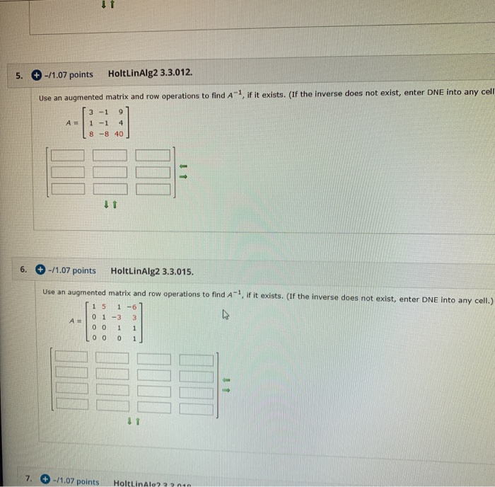 Solved 5. -/1.07 points HolthinAlg2 3.3.012. , if it exists. | Chegg.com