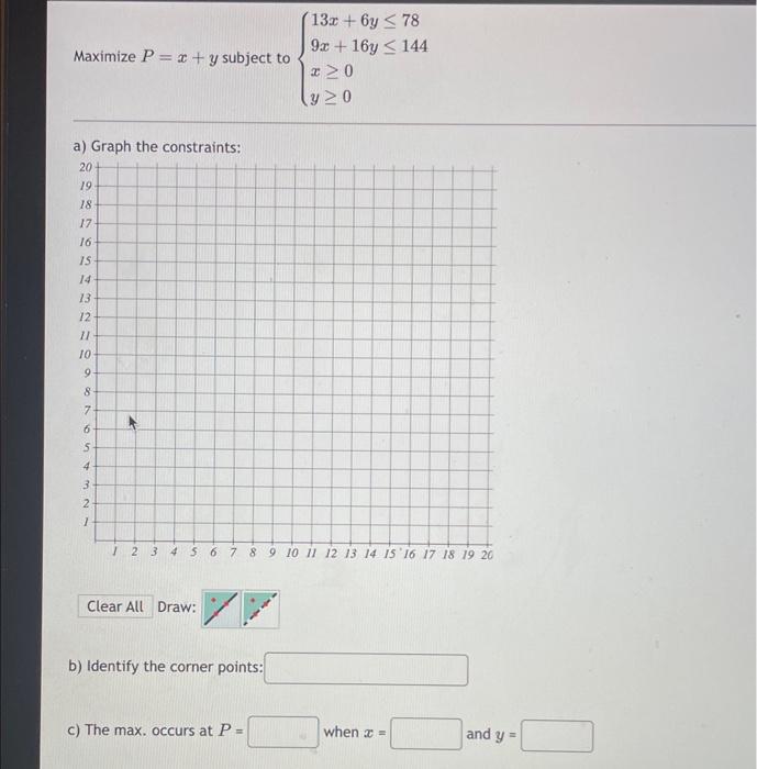 Solved Maximize P=x+y subject to | Chegg.com