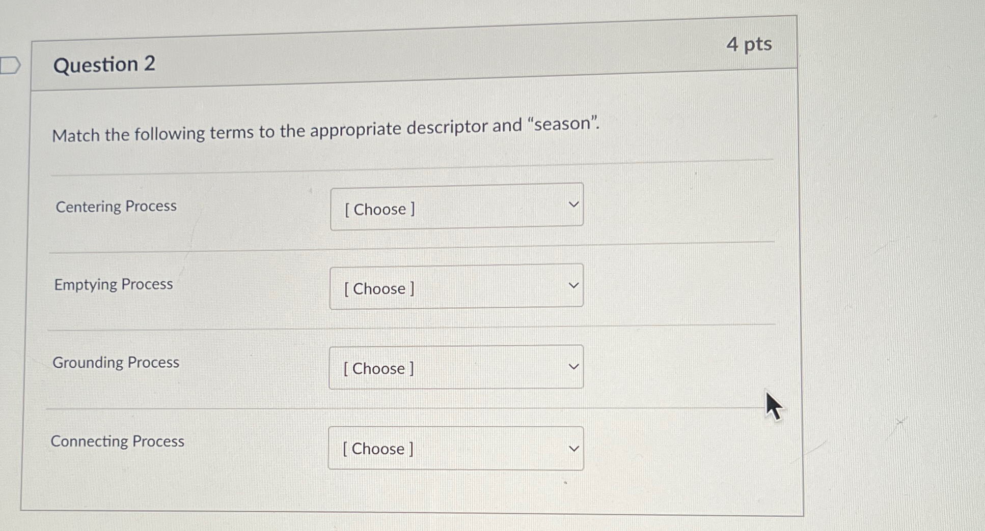 Solved Question 24 ﻿ptsMatch the following terms to the | Chegg.com