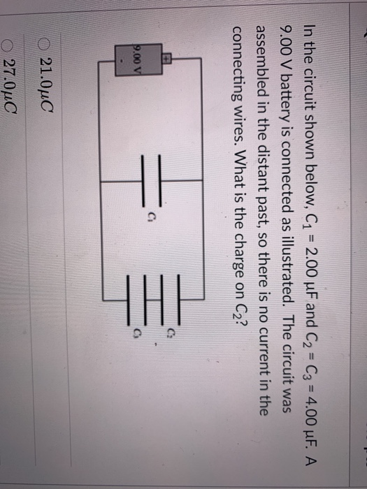 Solved In the circuit shown below, C1 = 2.00 uF and C2 = C3 | Chegg.com