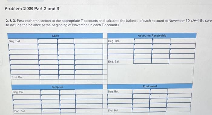 Solved Required information Problem 2-8B Complete the steps | Chegg.com
