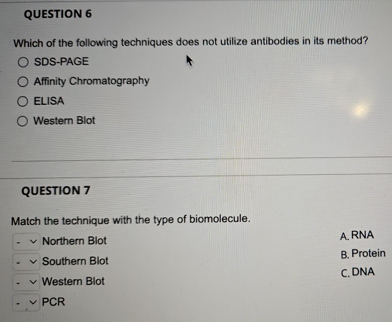 Solved Which of the following techniques does not utilize | Chegg.com