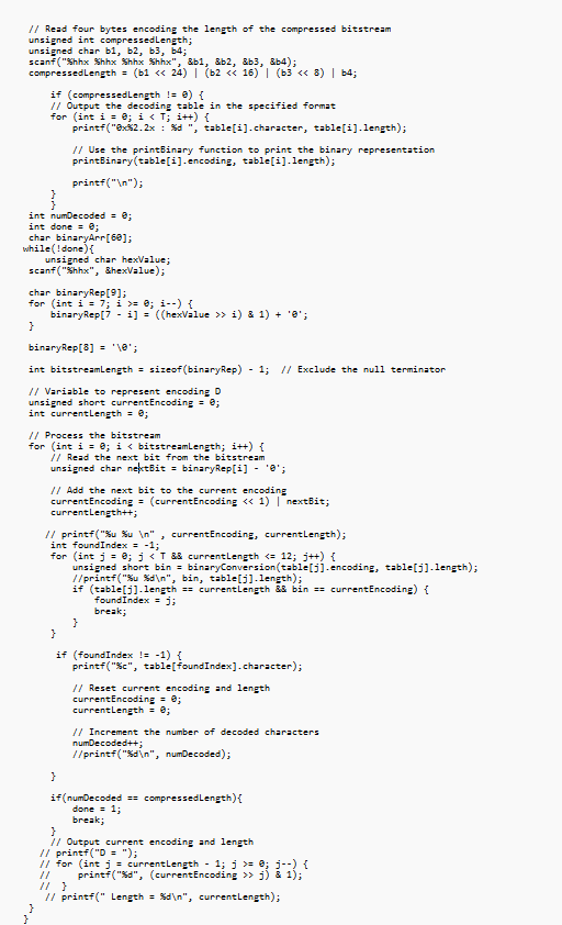 Solved Code in C: Your program will read its input from | Chegg.com