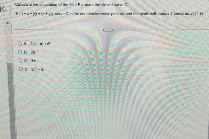 Solved Calculate the circulation of the field F around the | Chegg.com