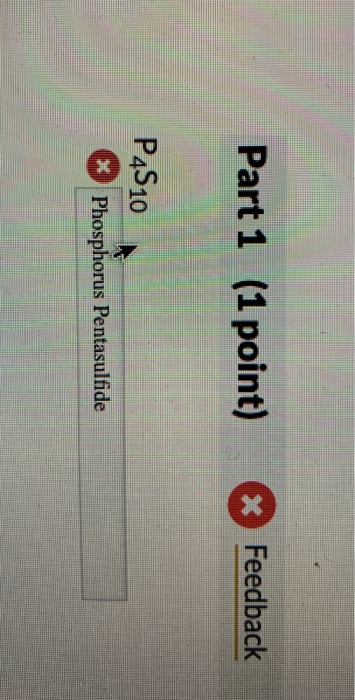 Solved Part 1 (1 point) * Feedback P4S10 Phosphorus | Chegg.com