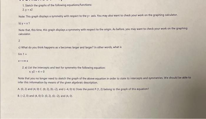 Solved 1. Sketch the graphs of the following | Chegg.com