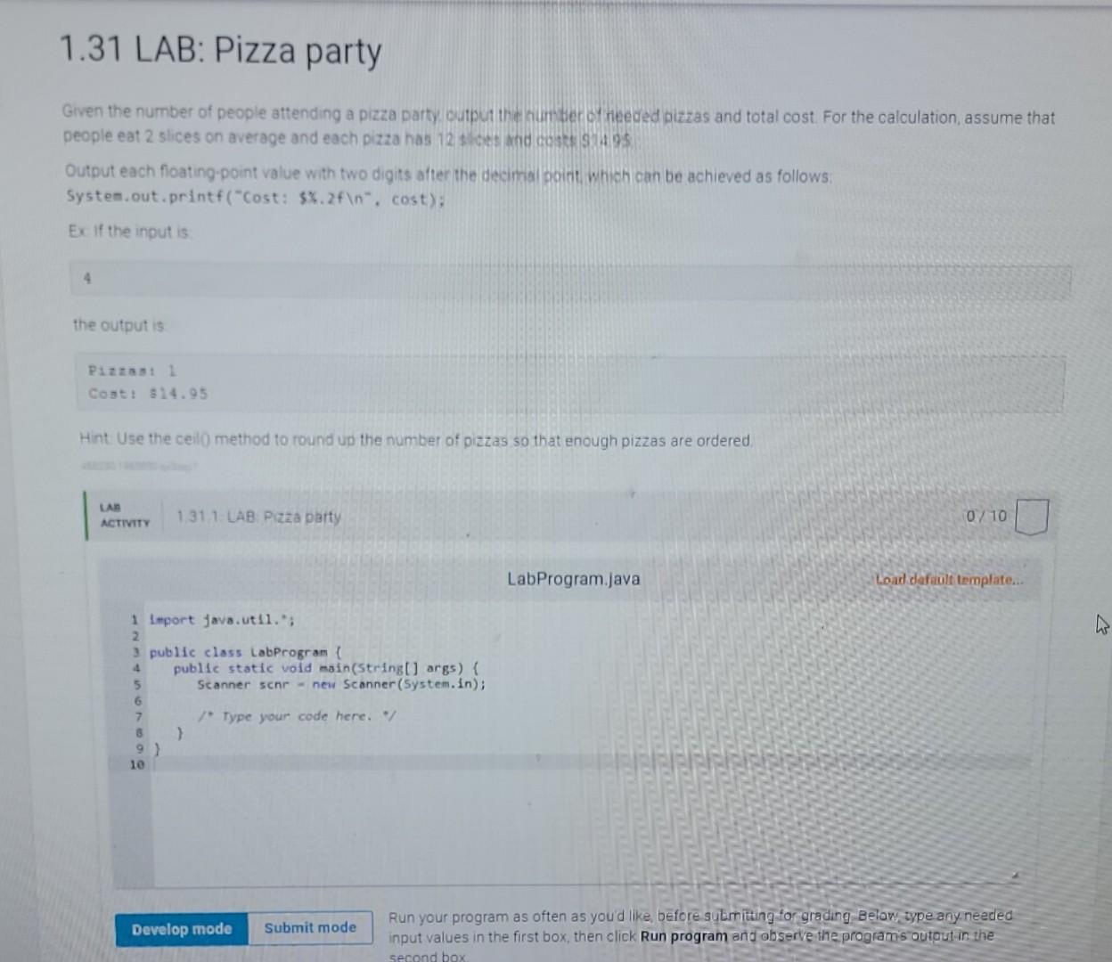 Solved Given the number of people attending a pizza party | Chegg.com