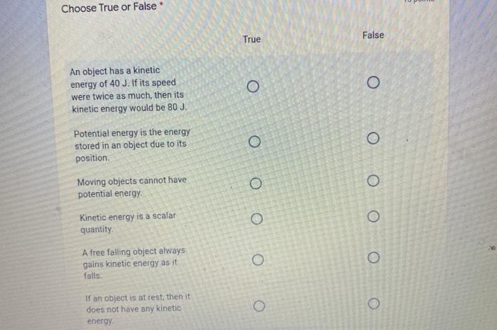 Solved Choose True or False * True False An object has a | Chegg.com