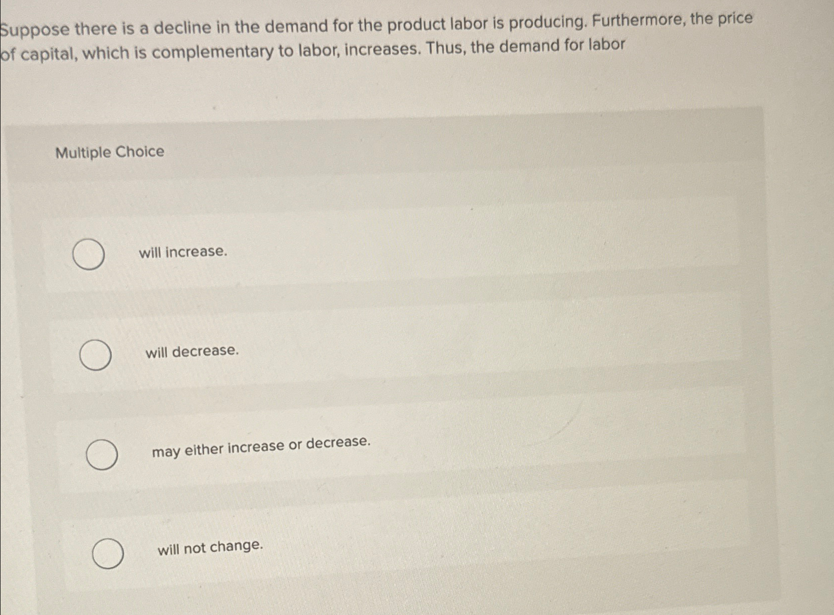 Solved Suppose there is a decline in the demand for the | Chegg.com