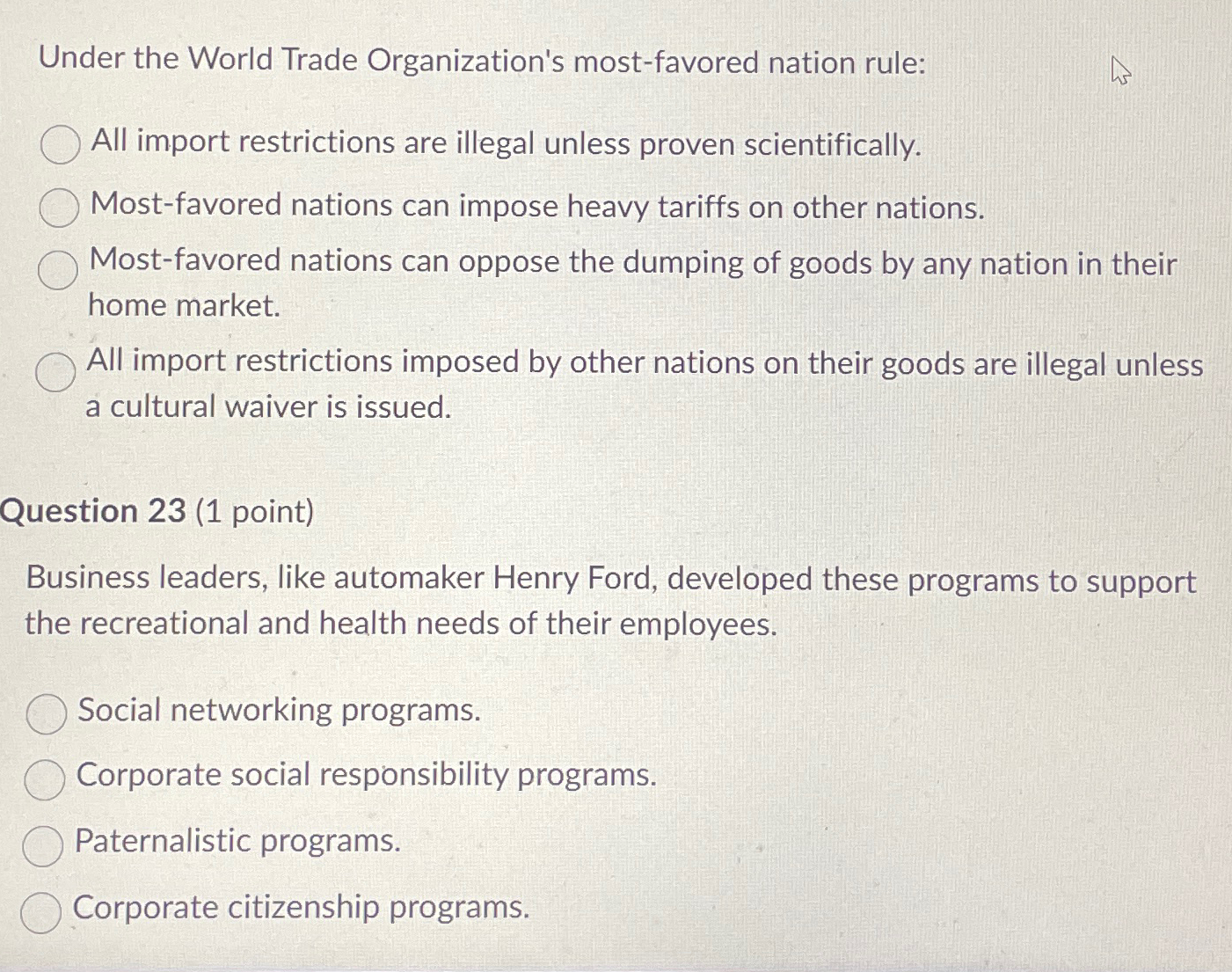 Solved Under the World Trade Organization's most-favored | Chegg.com