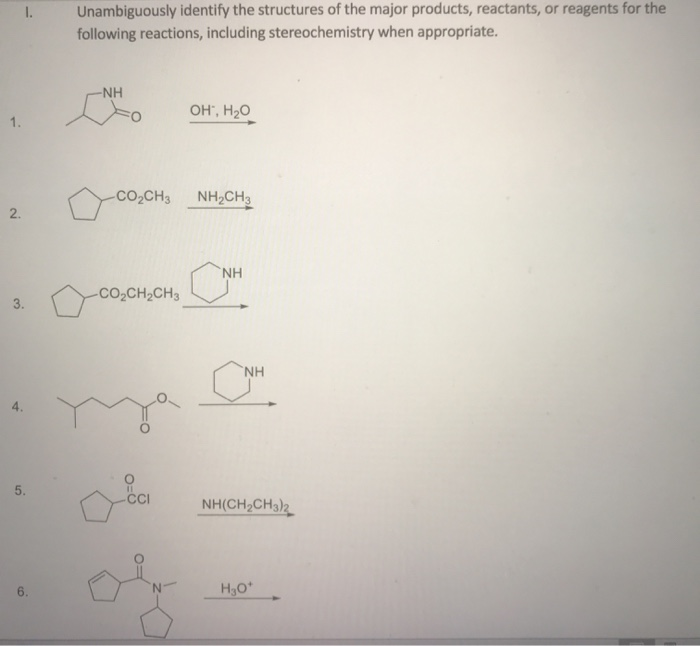 Solved Unambiguously identify the structures of the major | Chegg.com