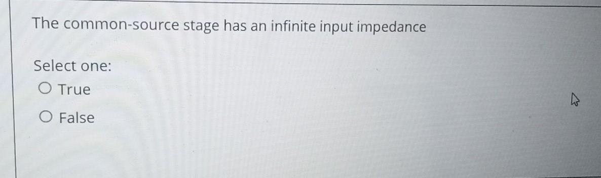 Solved The common-source stage has an infinite input | Chegg.com