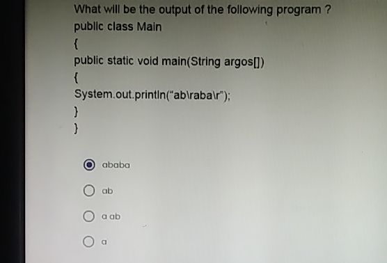 Solved What will be the output of the following program | Chegg.com