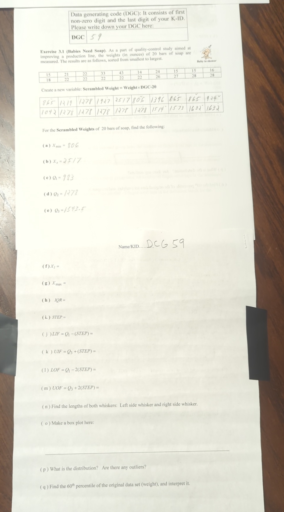 Solved Data generating code (DGC): It consists of first | Chegg.com