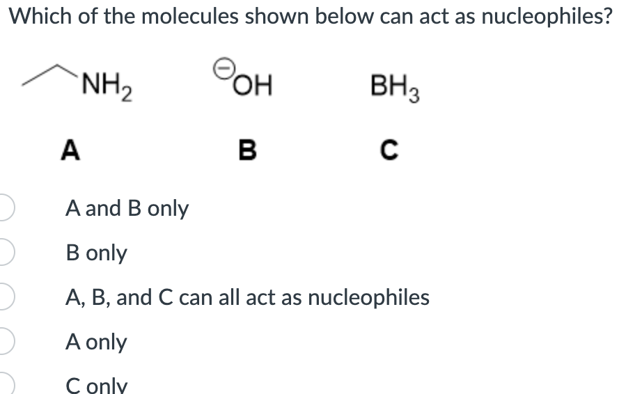 Solved Which of ﻿the molecules shown below can act as | Chegg.com