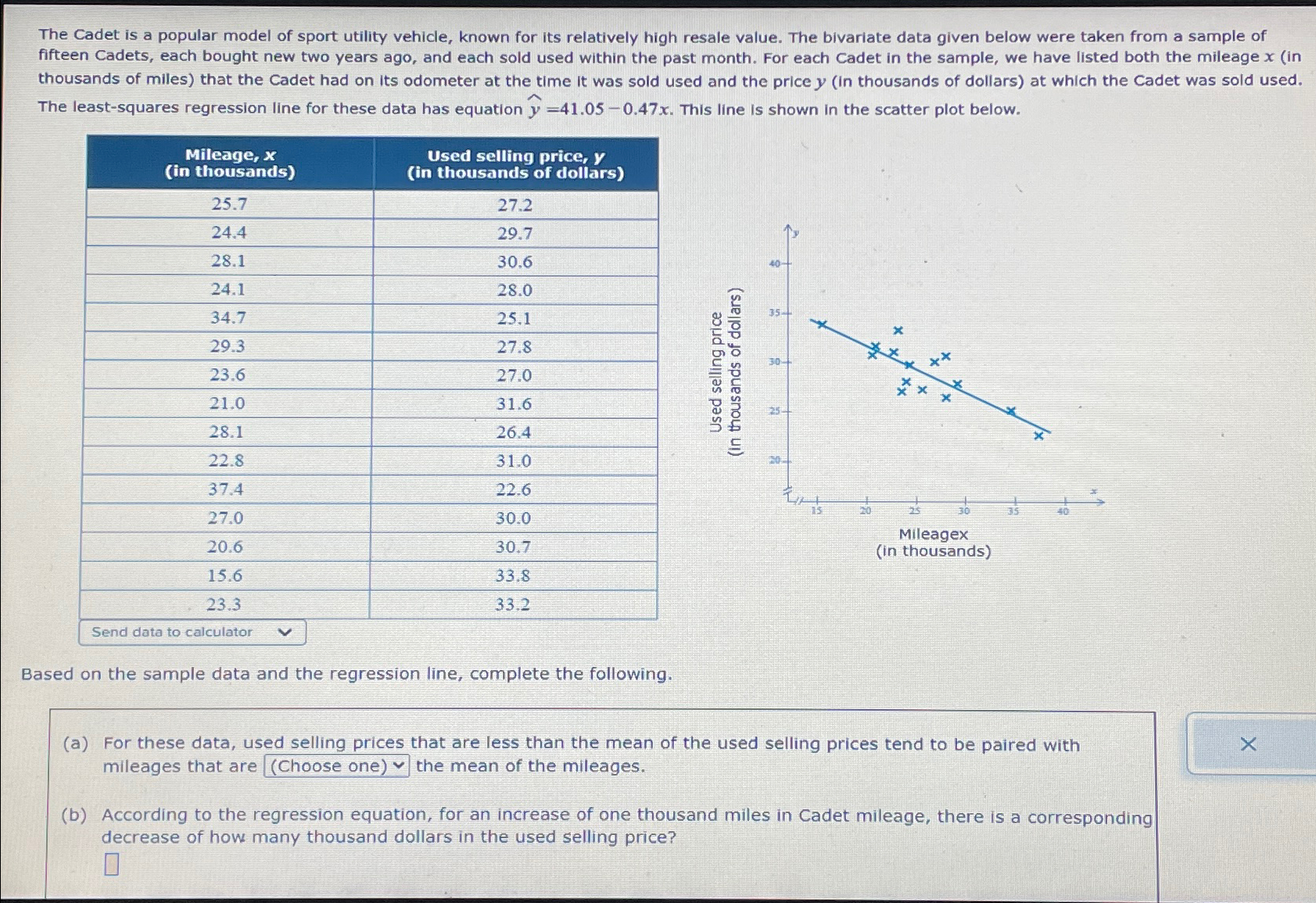 Solved The Cadet is a popular model of sport utility | Chegg.com