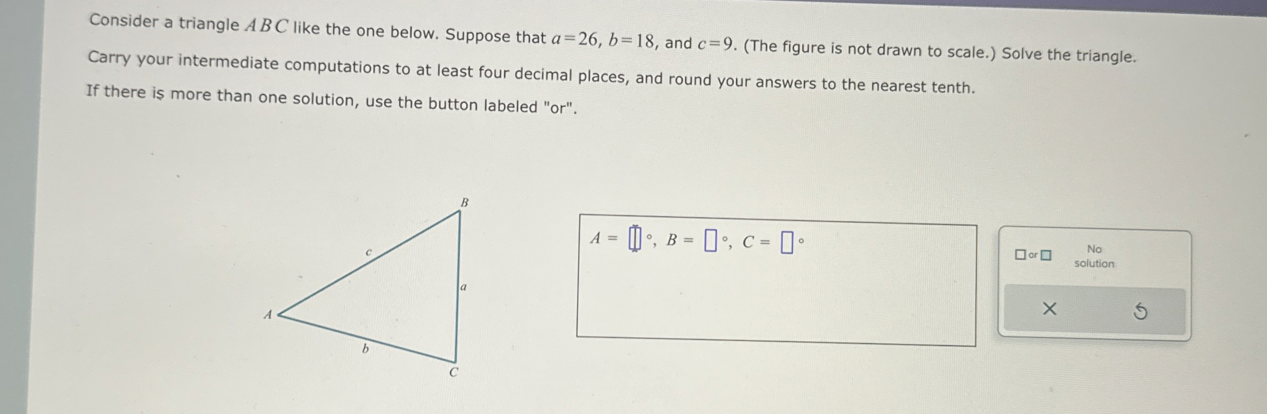 Solved Consider a triangle ABC like the one below. Suppose | Chegg.com