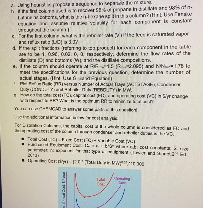 A mixture of ethane, propane, n-butane, n-pentane, | Chegg.com