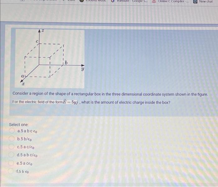 Solved Consider a region of the shape of a rectangular box | Chegg.com