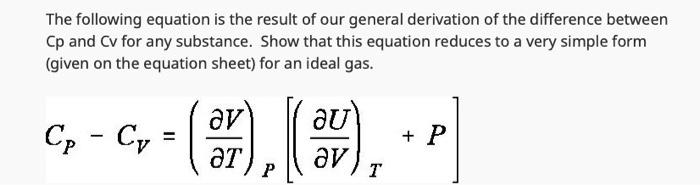 Solved The following equation is the result of our general | Chegg.com