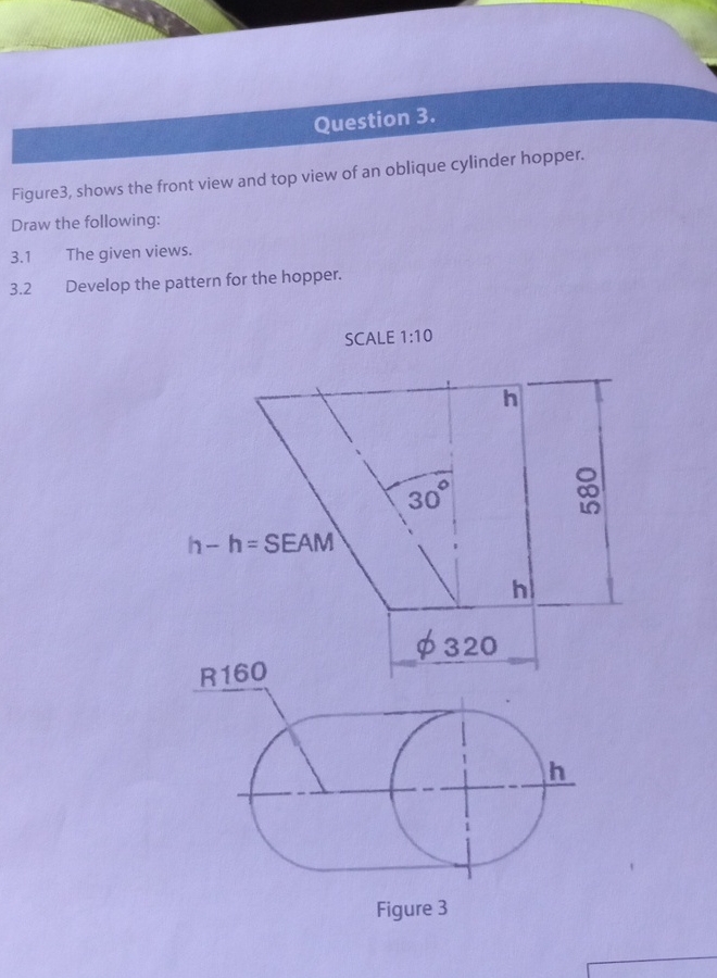 Solved by an EXPERT Question 3.Figure3, ﻿shows the front view and top | Chegg.com