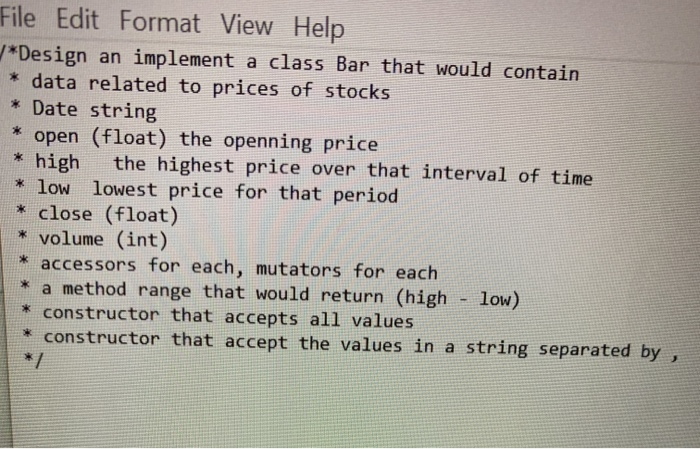 Solved File Edit Format View Help Design An Implement A