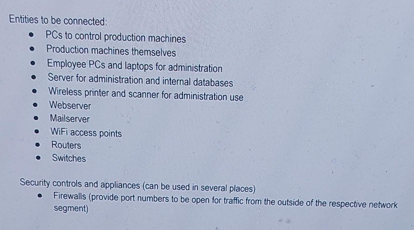 Solved Part 2- Security controls in an IT network of a | Chegg.com