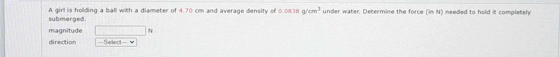 Solved A girl is holding a ball with a diameter of 4.70 cm | Chegg.com