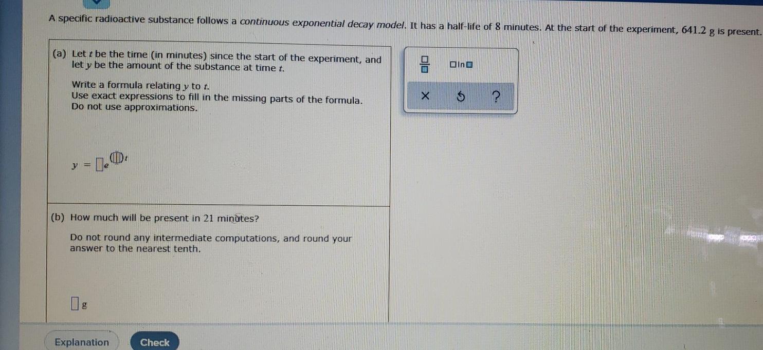 Solved A specific radioactive substance follows a continuous | Chegg.com