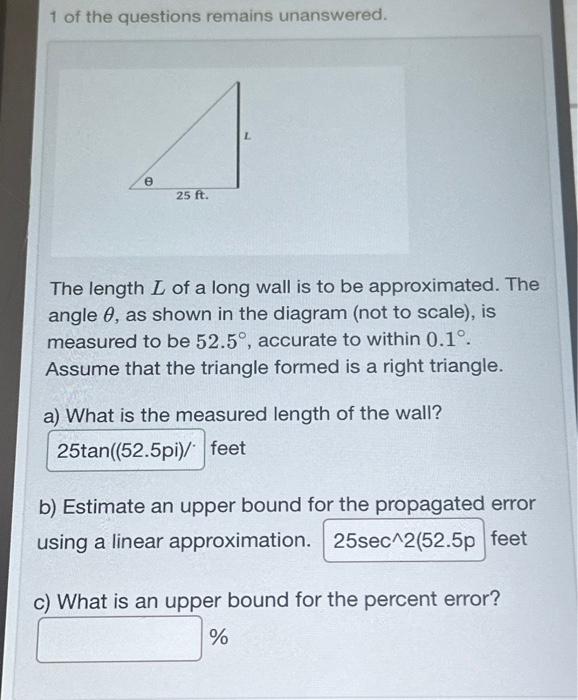 The length L of a long wall is to be approximated. | Chegg.com
