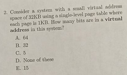 Solved Consider a system with a small virtual address space | Chegg.com