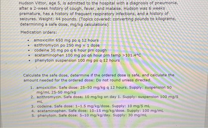 Solved i already calulated the safe dose range and they are | Chegg.com