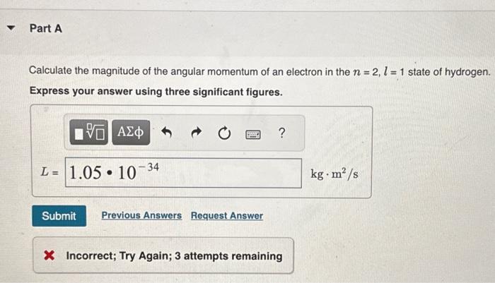 Solved Calculate The Magnitude Of The Angular Momentum Of An