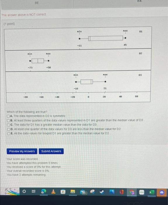 Solved The answer above is NOT correct. (1 point) Which af | Chegg.com