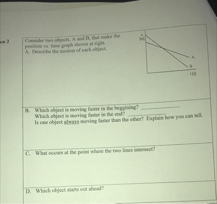 Solved [m] on 2 Consider two objects, A and B, that make the | Chegg.com