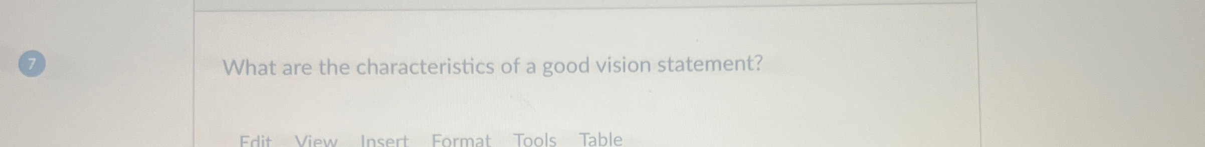 Solved What are the characteristics of a good vision | Chegg.com