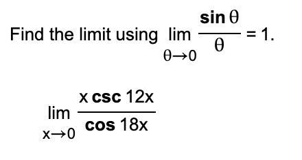 Solved Find the limit using | Chegg.com