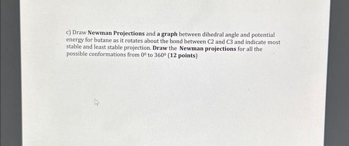Solved c) Draw Newman Projections and a graph between | Chegg.com